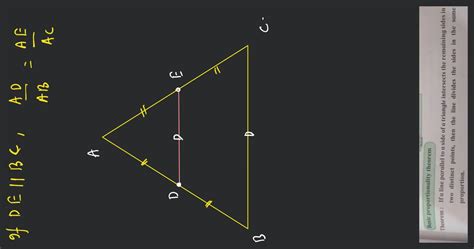 Let S Learn Basic Proportionality TheoremTheorem If A Line Parallel T