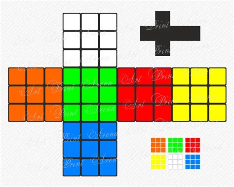 Rubiks Cube Colors Svg And Clipart Files Japanese Color Etsy