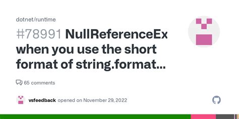 Nullreferenceexception When You Use The Short Format Of Stringformat Sample When Debugging