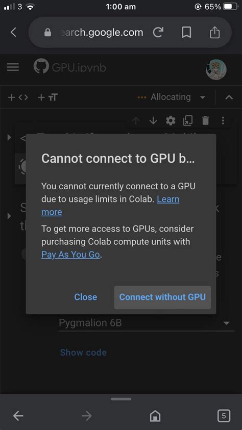 Collab Gpu Limits Rpygmalionai