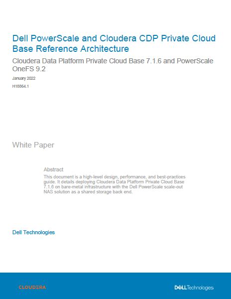 dell powerscale and cloudera cdp private cloud base reference