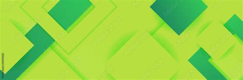 Abstract Geometric Pattern Shapes Style Design Modern Green Banner Background Stock Vector