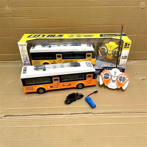 Mainan Rc Bus Remote Control City Bus Berlampu Lazada Indonesia