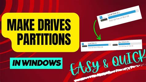 How To Make Disk Partition In Windows Drives Partition Split One Drive Into Multiple Drives