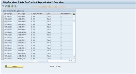 OAC SAP Tcode SAP ArchiveLink Links