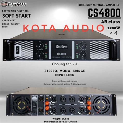 Jual Professional Power Amplifier Firstclass CS 4800 CS4800 CS 4800 Shopee Indonesia
