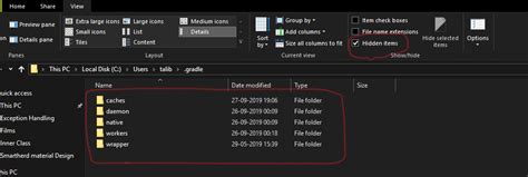 Android I Am Not Able To Find Initd Folder In My Gradle Folder Where To Search For It