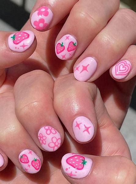 طرح ناخن بچه گانه انواع مدل کاشت ناخن بچه گانه خوشگل و کیوت آموزشگاه رز سرخ