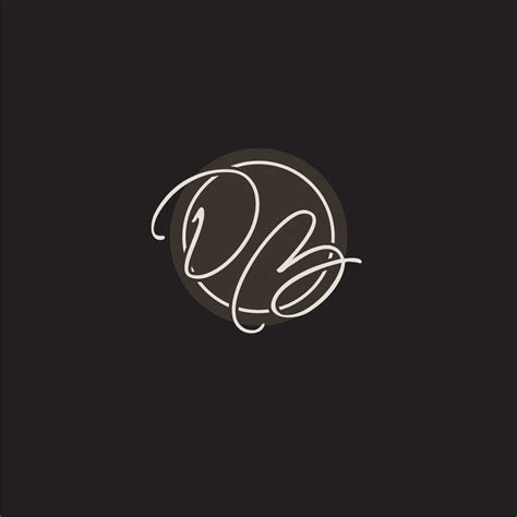 Initials Db Logo Monogram With Simple Circle Line Style 28106265 Vector Art At Vecteezy