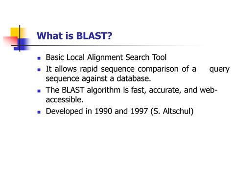 Basic Local Alignment Search Tool Ppts Ppt