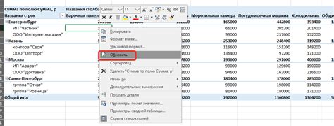Excel сводная таблица из нескольких листов
