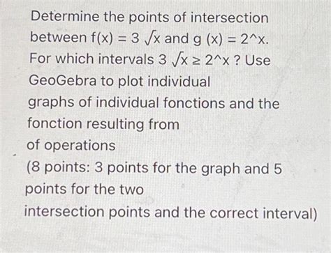 Solved Determine The Points Of Intersection Between Fx
