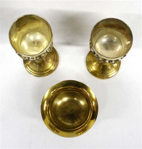 Gatco Solid Brass Chalices And Brass Spittoon