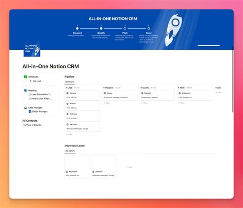 🤝 Supercharge Your Crm Efforts With Our All In One Notion Crm