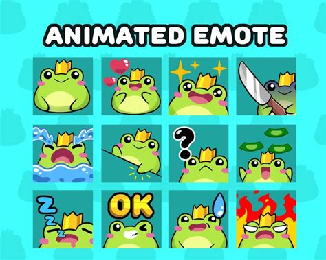 Animated Frog Twitch Emote Cute Frog Emotes Cute Chibi Toad Sub Emoji