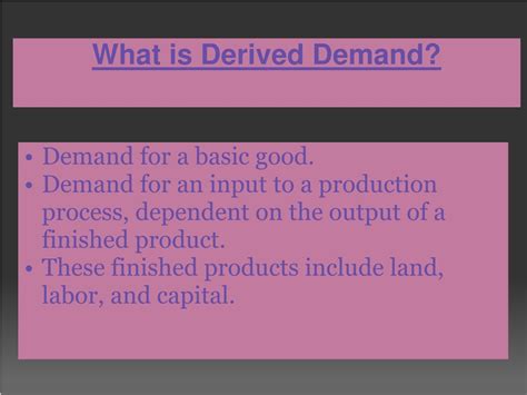 Ppt Derived Demand Powerpoint Presentation Free Download Id8605379