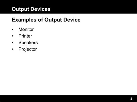 Computer System Output Devices Peripherals PPT