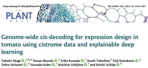 The Plant Cell 基于深度学习的基因表达模式预测 知乎
