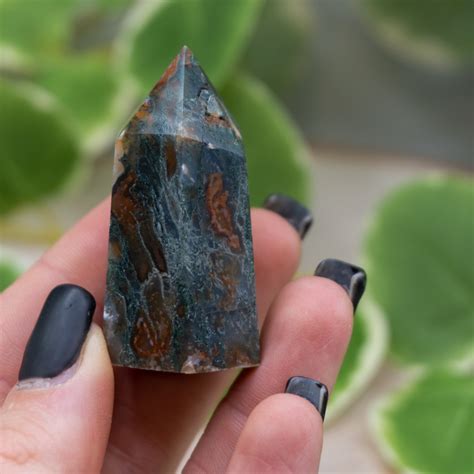 Red Moss Agate Tower The Crystal Council