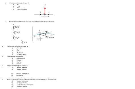 Solved Wh Is The Work Done Bythe Force F A C Zero D Chegg