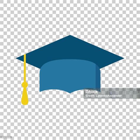 졸업 캡 평면 디자인 아이콘입니다 마침 교육 기호입니다 졸업식 날 축 하 요소입니다 격리 된 배경 벡터 일러스트입니다 학사모에