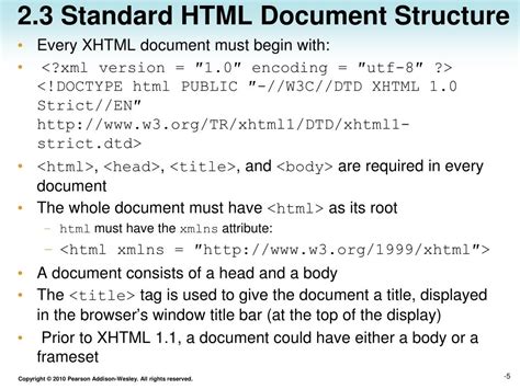 Ppt Chapter 2 Introduction To Xhtml Powerpoint Presentation Free
