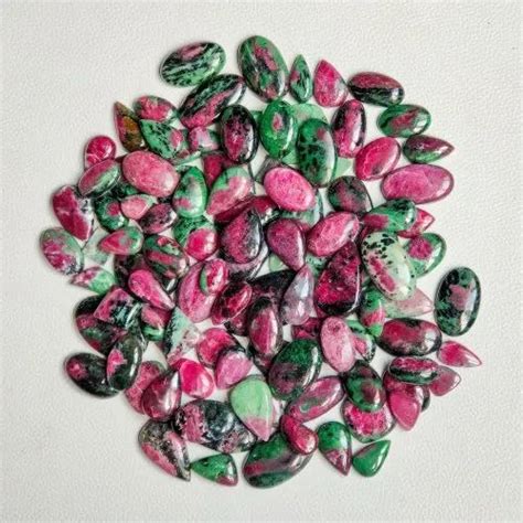 Pink And Green Ruby Zoisite Gemstone Cabochons For Making Jewelry At Rs Gram In Jaipur