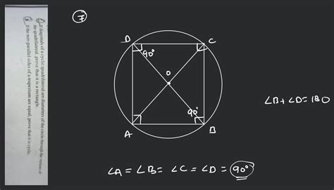 5 If Diagonals Of A Cyclic Quadrilateral Are Diameters Of The Circle Th