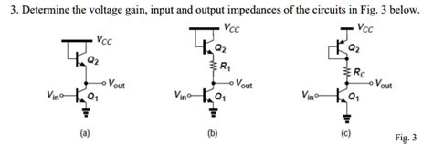 Determine The Voltage Gain Input And Output Impedances Of The Circuits