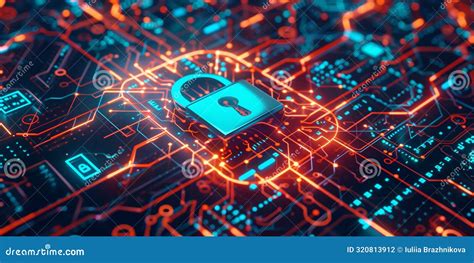 Cyber Security Digital Data Protection Cyber Cloud Network With Lock