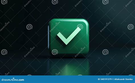 Green Check Mark Icon Symbolizing Approval Or Success For Apps And Websites Stock Illustration