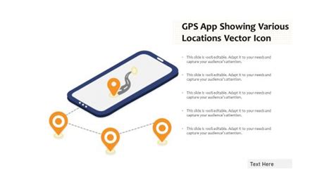 Gps App Showing Various Locations Vector Icon PowerPoint Templates Slides And Graphics