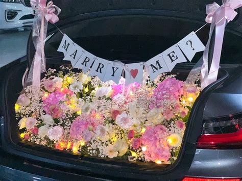 로맨틱한 프로포즈 이벤트 트렁크프로포즈 수원 광교 영통 흥덕 용인 트렁크꽃장식 자동차프로포즈 Propose 네이버 블로그