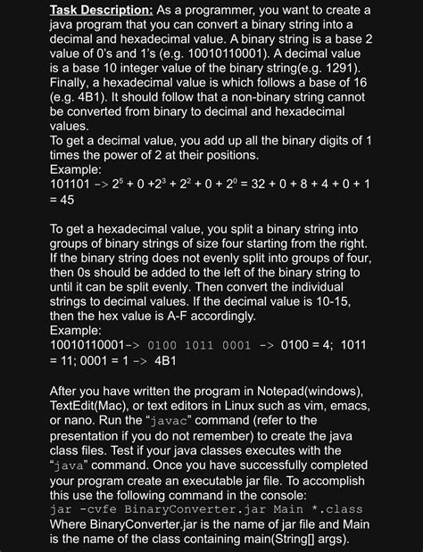 Solved Task Description As A Programmer You Want To Create