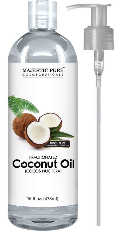 Majestic Pure Fractionated Coconut Oil Relaxing Massage Oil Liquid Carrier Oil For Diluting