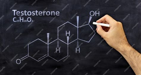 Dessin à La Craie De Formule Chimique Structurale De Testostérone Sur