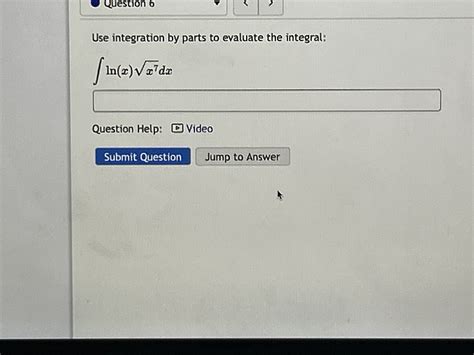 solved use integration by parts to evaluate the