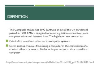 Computer Miss Use And Criminal Law PPT