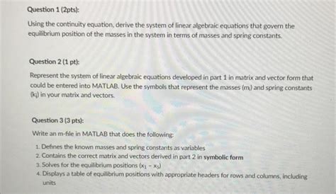 Solved IIIIIIIII III Question Pts Using The Chegg