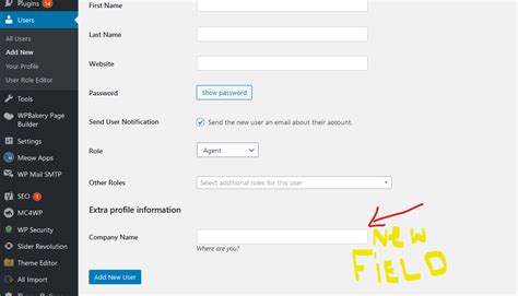 Plugin Development Showhide Add New User Custom Fields In Wordpress Admin Panel By Click