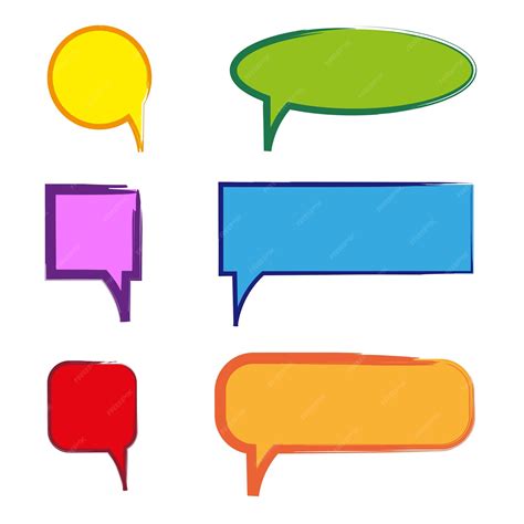 Premium Vector Doodle Messages Colored Frames Dialog Frame Dialog Frame Round Shape Vector