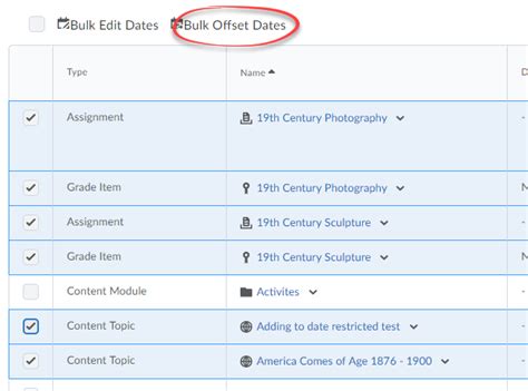 Instructor Manage Dates D2l Help Pages