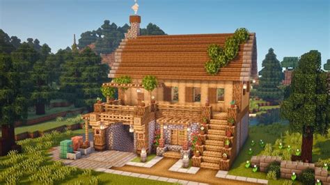 Starter House With Mine Entrance Cute Minecraft Houses Easy