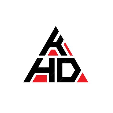 Khd Triângulo Letra Logotipo Design Com Forma De Triângulo Khd Logotipo