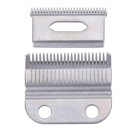 2pcs Professional Stainless Steel Detachable Clipper Blades With 2 Hole