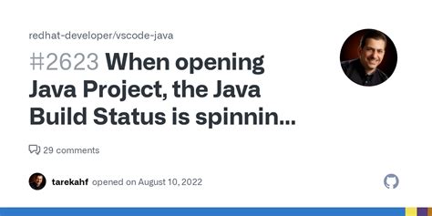 When Opening Java Project The Java Build Status Is Spinning Forever