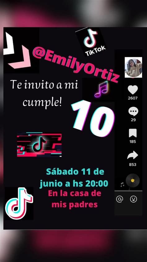 Tarjeta De Invitación De Tik Tok Invitation Design Incoming Call Screenshot Incoming Call