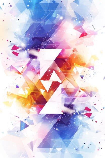 Abstract Geometric Triangle Pattern On White Background For Digital Science Concepts Premium