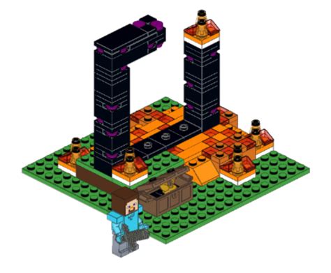 Lego Moc The Broken Nether Portal Zerbrochenen Nether Portal By I Luv
