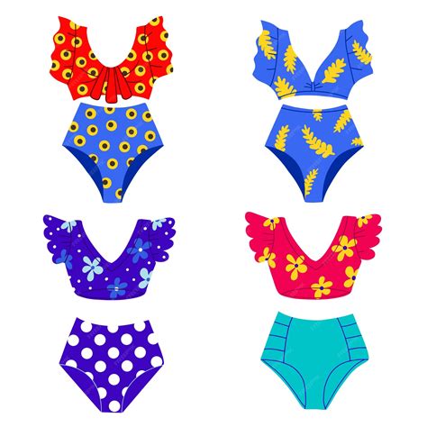 Premium Vector Bikini Cartoon Collection